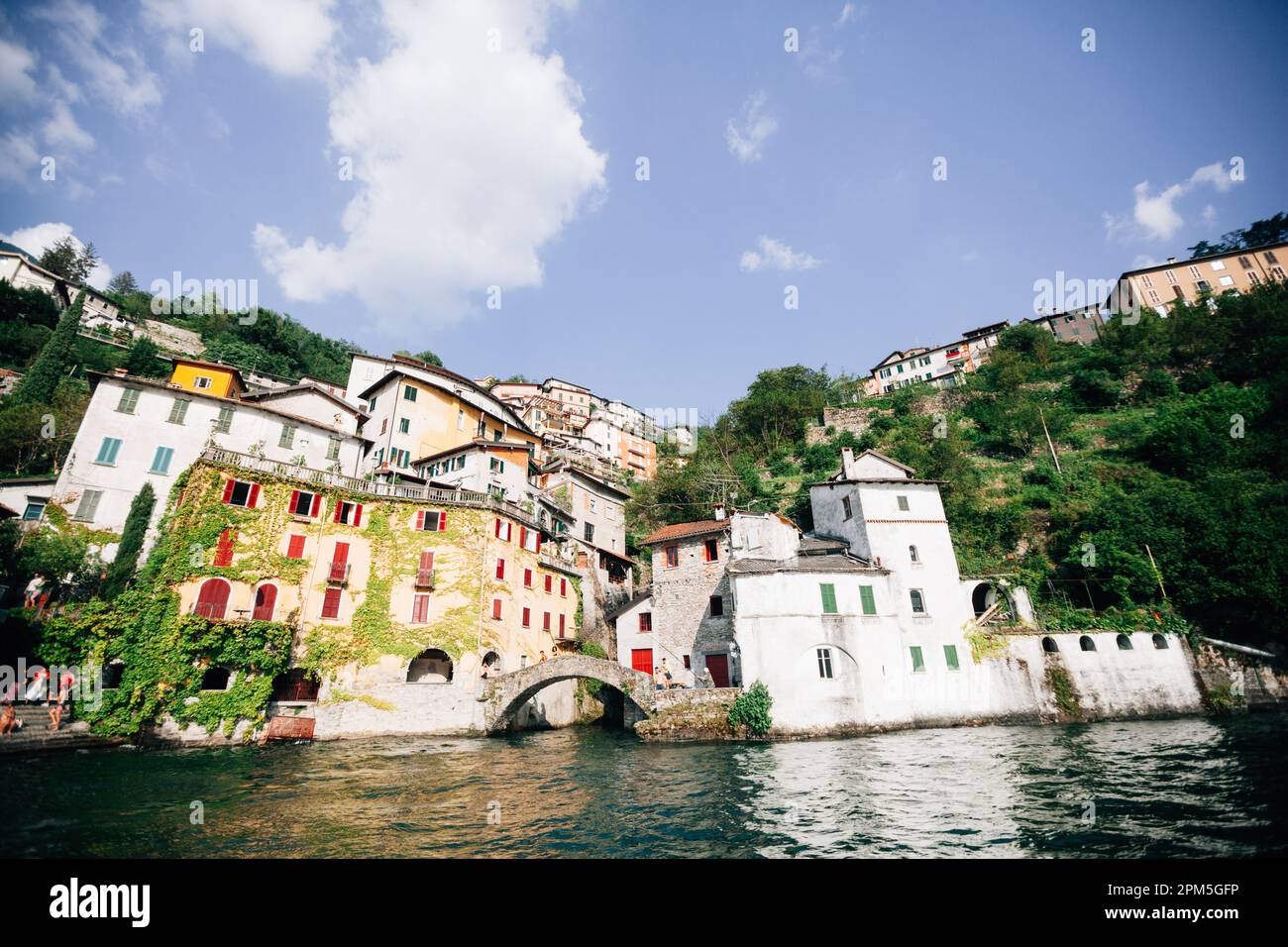 summer lake in north italy with mountains Stock Photo - Alamy