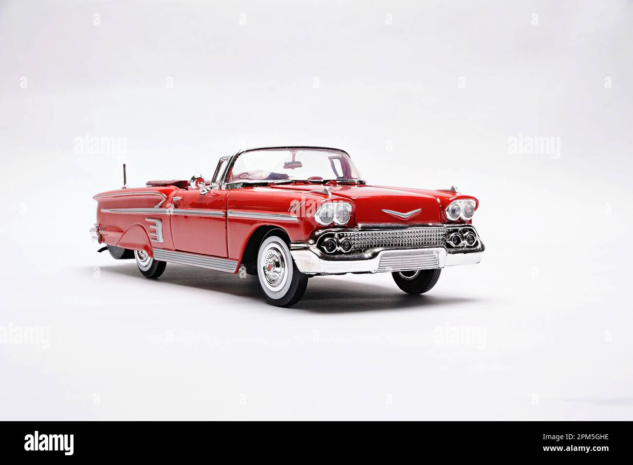 1957's model chevy Classic american car on a white background. side ...