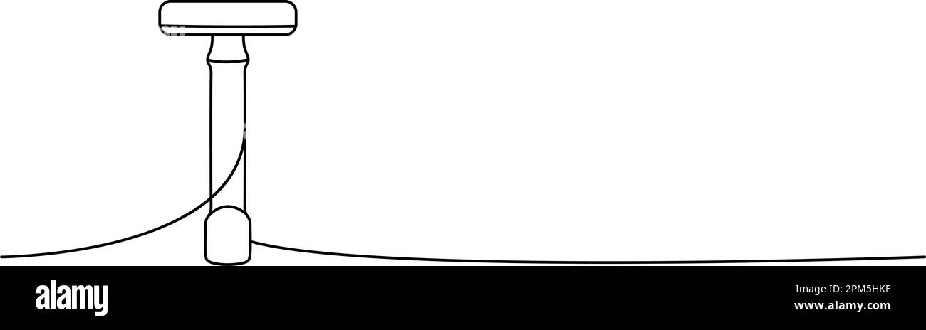 Old shaving razor one line continuous drawing. Barber shop and ...