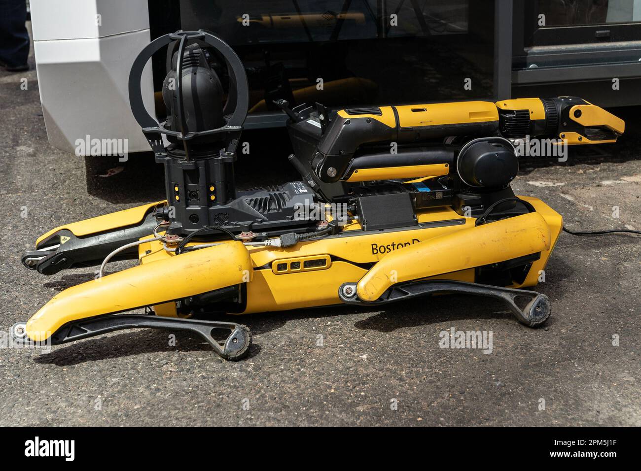 New York, USA. 11th Apr, 2023. Robotic device coined Digidog on display ...