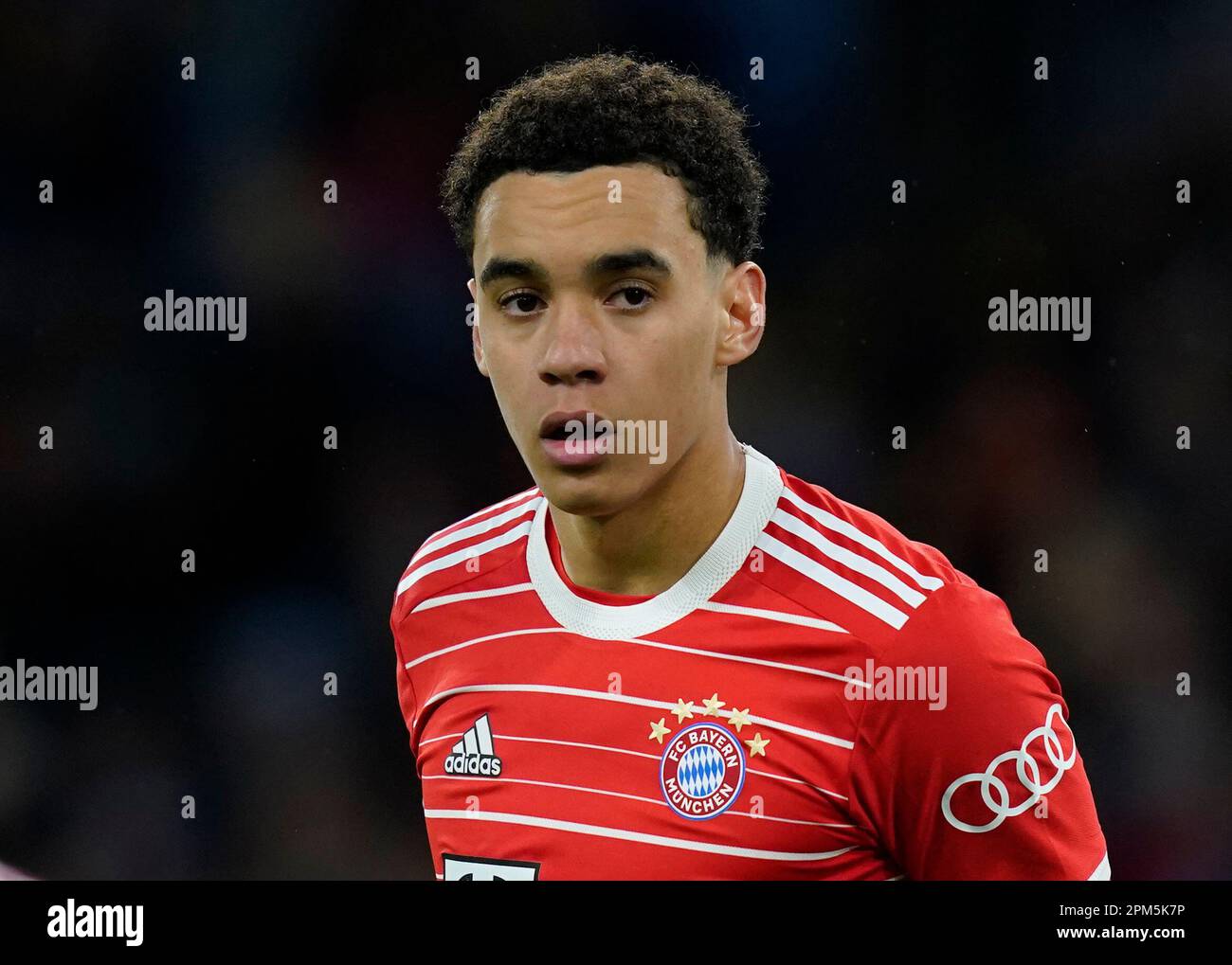 Manchester, UK. 11th Apr, 2023. Jamal Musiala of Bayern Munich during ...