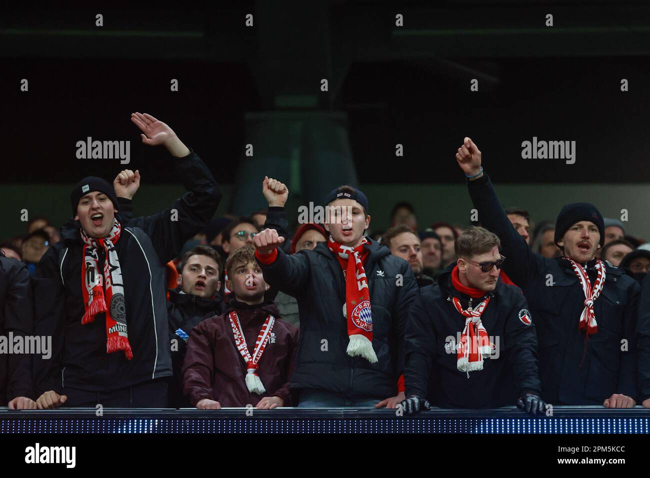 Bayern Munich fans during the UEFA Champions League Quarter-Finals 1st ...