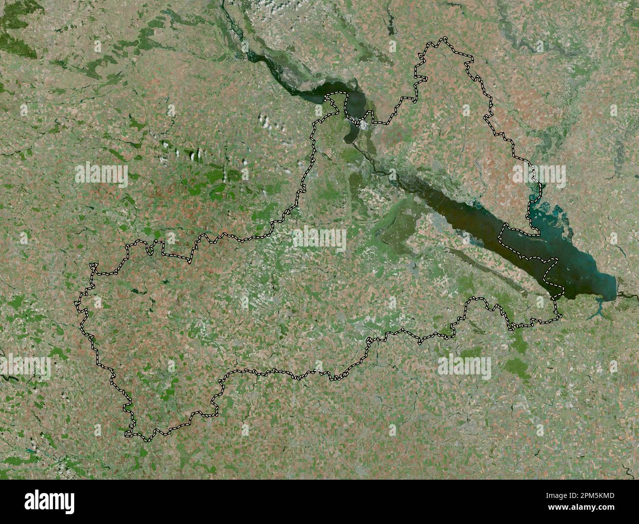 Cherkasy, region of Ukraine. High resolution satellite map Stock Photo ...