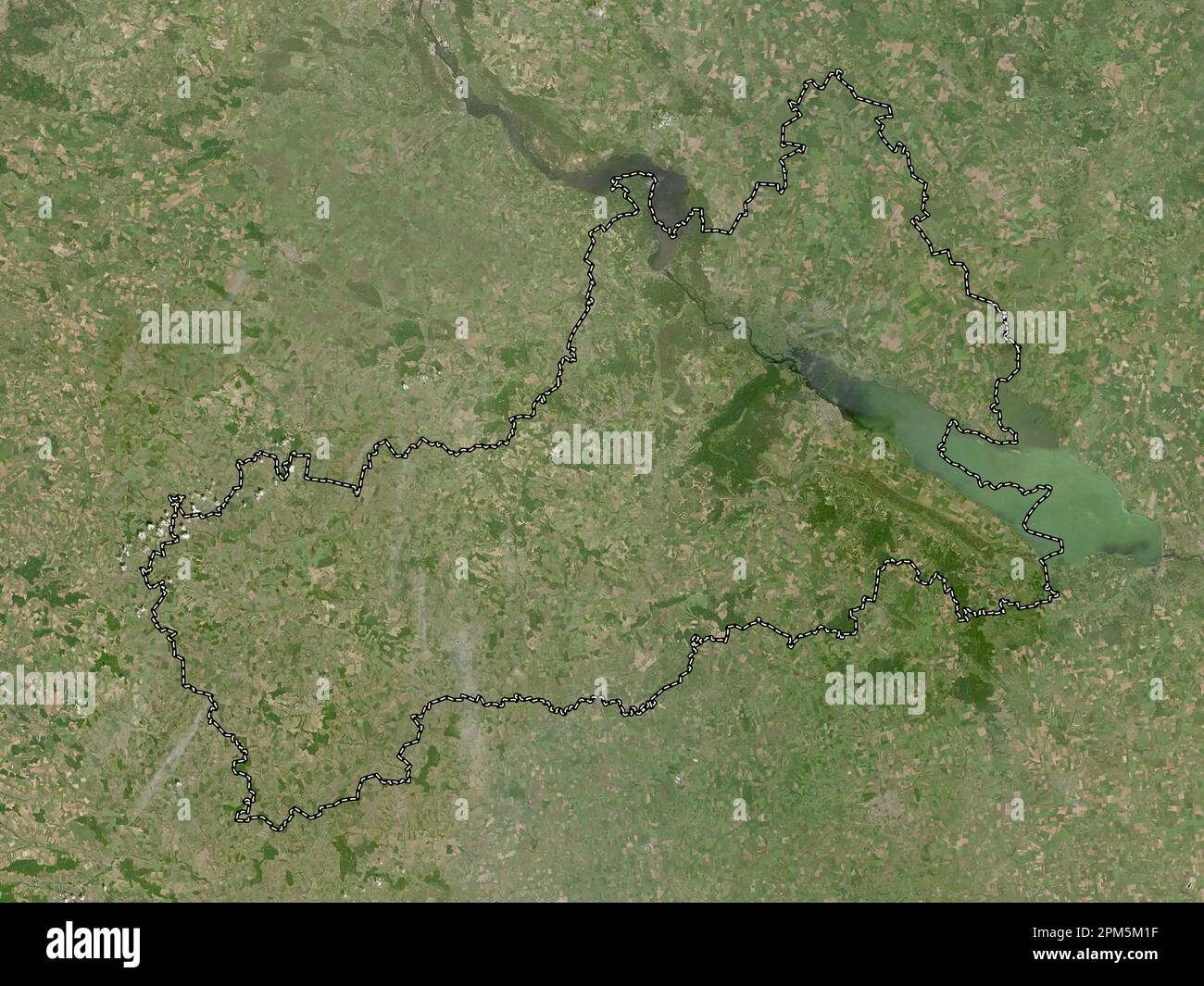 Cherkasy, region of Ukraine. Low resolution satellite map Stock Photo ...