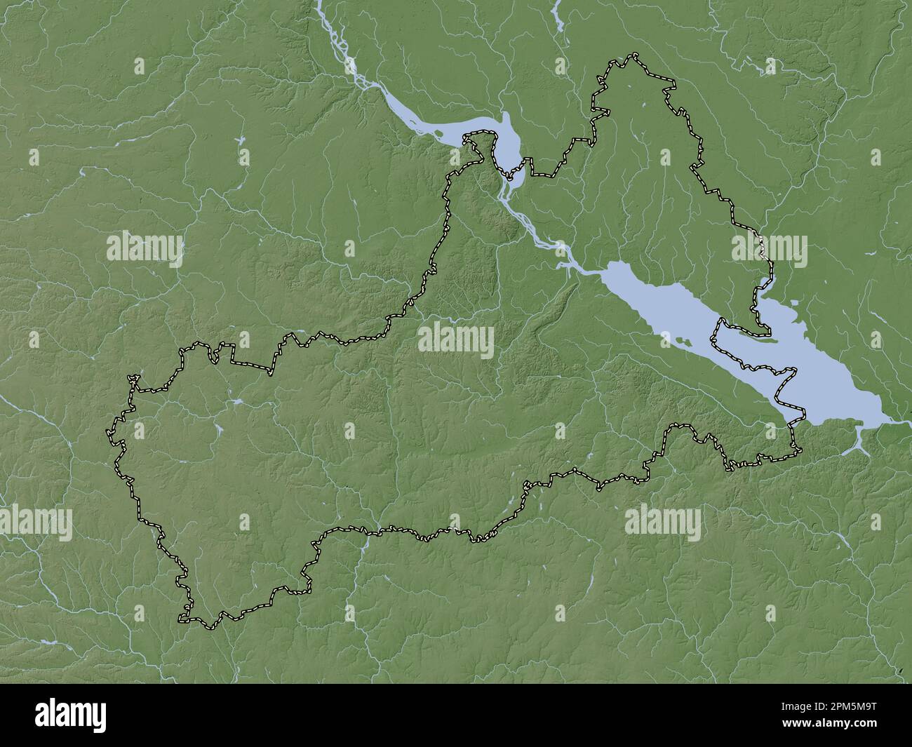 Cherkasy, region of Ukraine. Elevation map colored in wiki style with ...