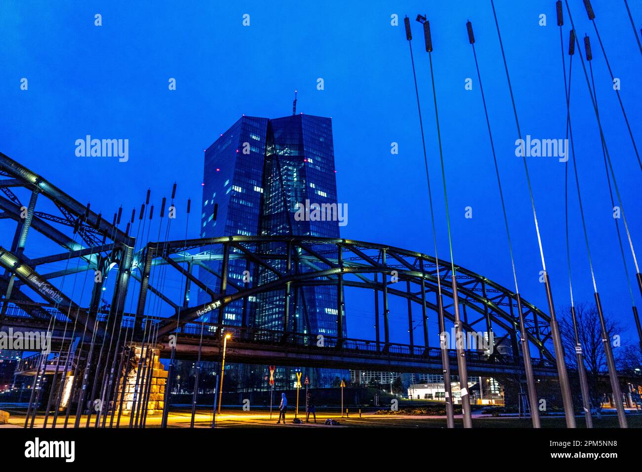 European Central Bank Building, ECB, on the Main in Frankfurt, Hesse ...
