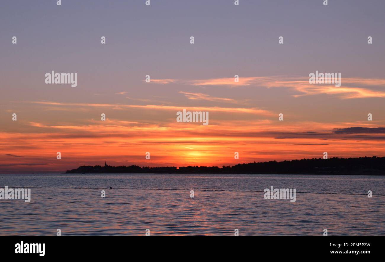 Sunset in Croatia Stock Photo - Alamy