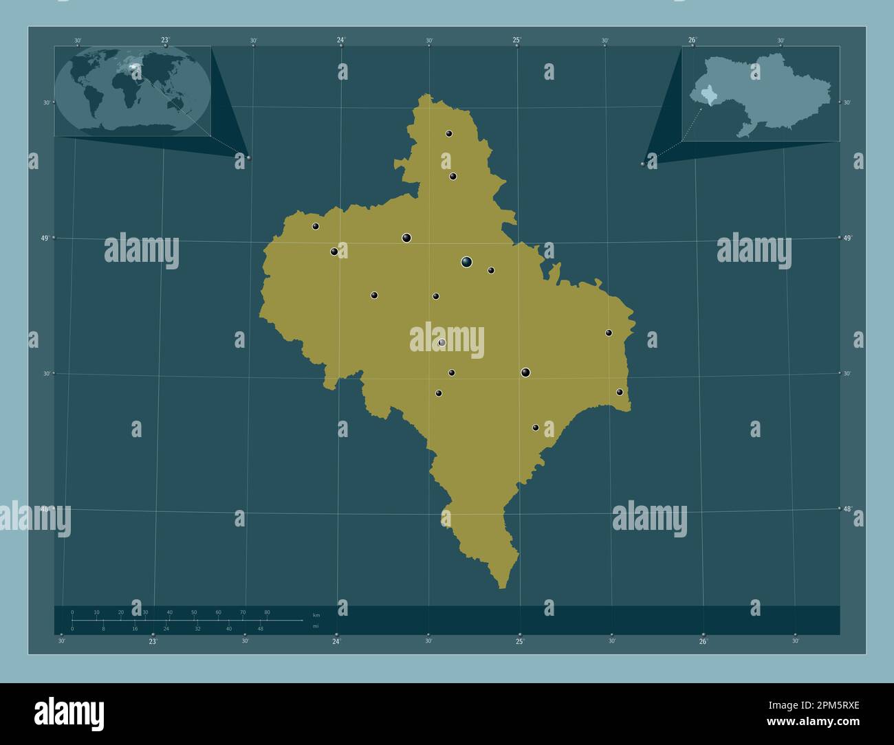 Kalush map hi-res stock photography and images - Alamy