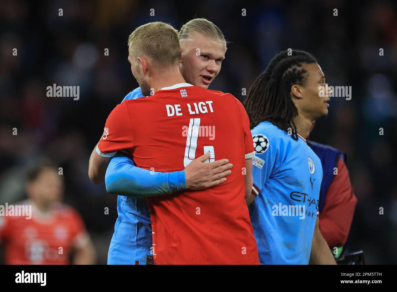 Manchester, UK. 11th Apr, 2023. Erling Håland #9 of Manchester City and ...