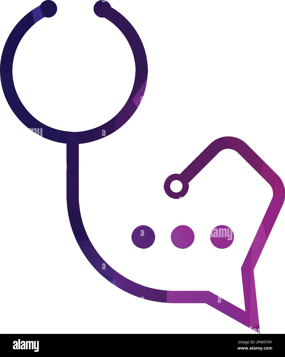 Health consult logo design template. Stethoscope isolated on bubble ...