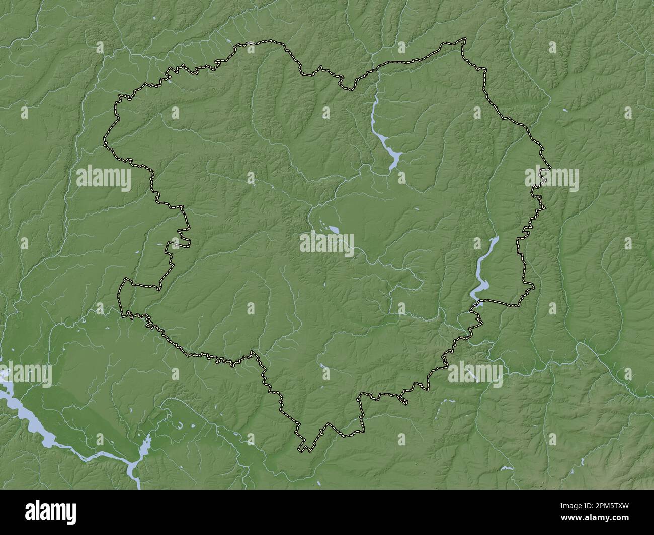 Kharkiv, region of Ukraine. Elevation map colored in wiki style with ...