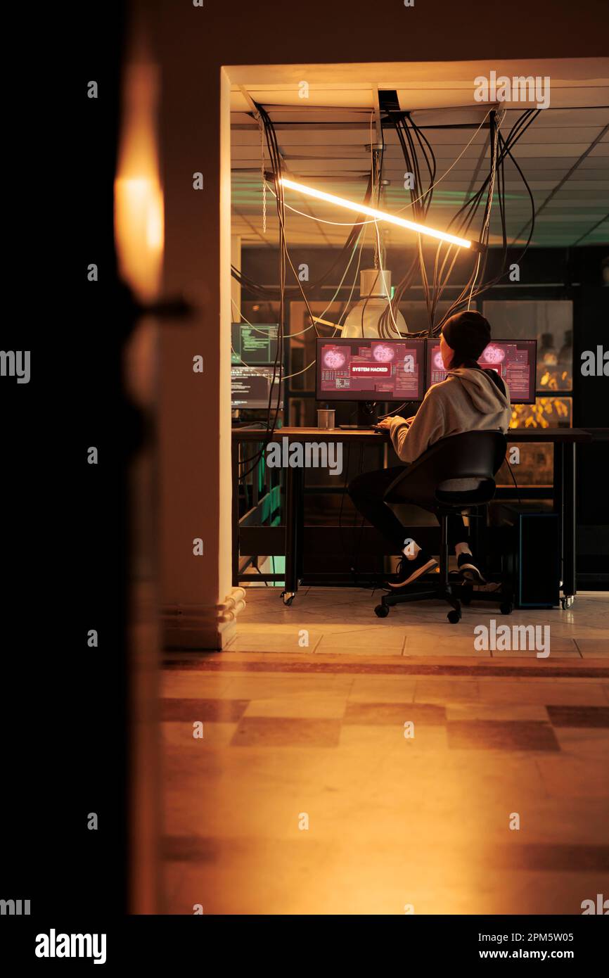 Cyber security, encryption specialist solving cyberattack, data breach ...