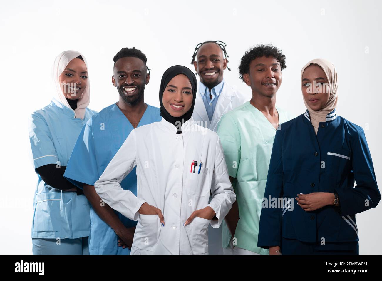 Team or group of a doctor, nurse and medical professional coworkers ...