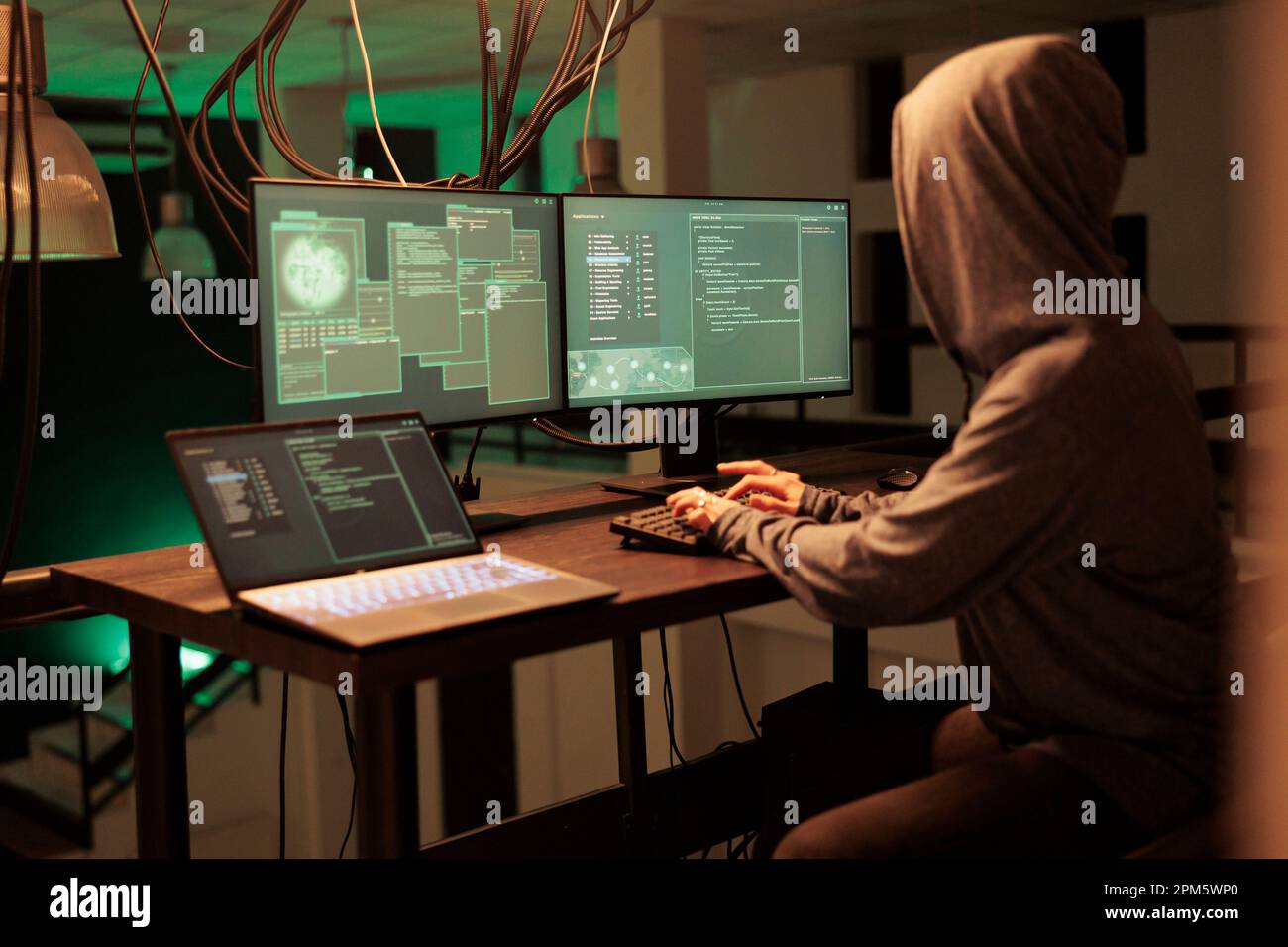 Cyber Criminal Cracking Database Password Hacking Computer System