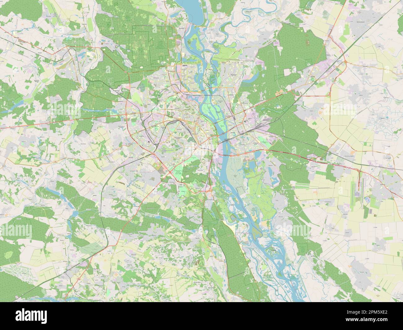 Kiev City, independent city of Ukraine. Open Street Map Stock Photo - Alamy