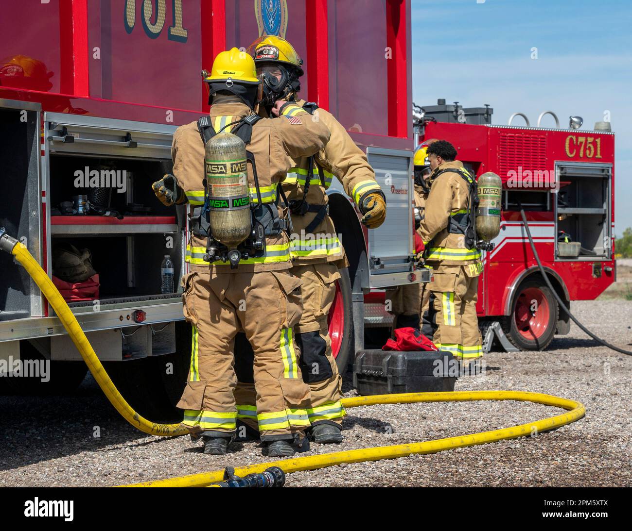 Firefighters from the 355th Civil Engineer Squadron Fire and Emergency ...