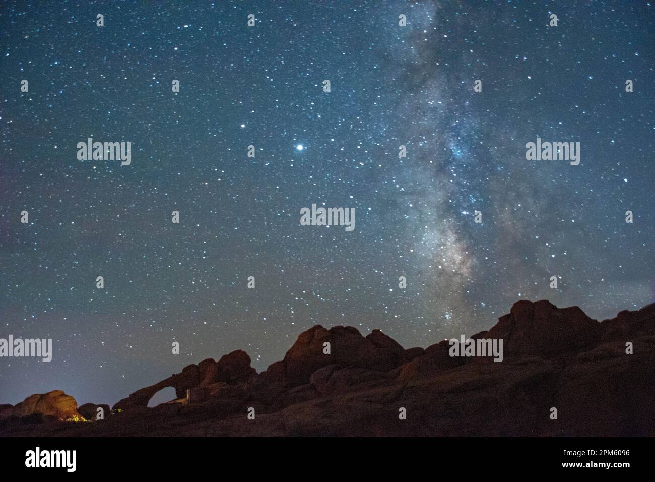 Stars Towering over arch Moab Utah Stock Photo - Alamy