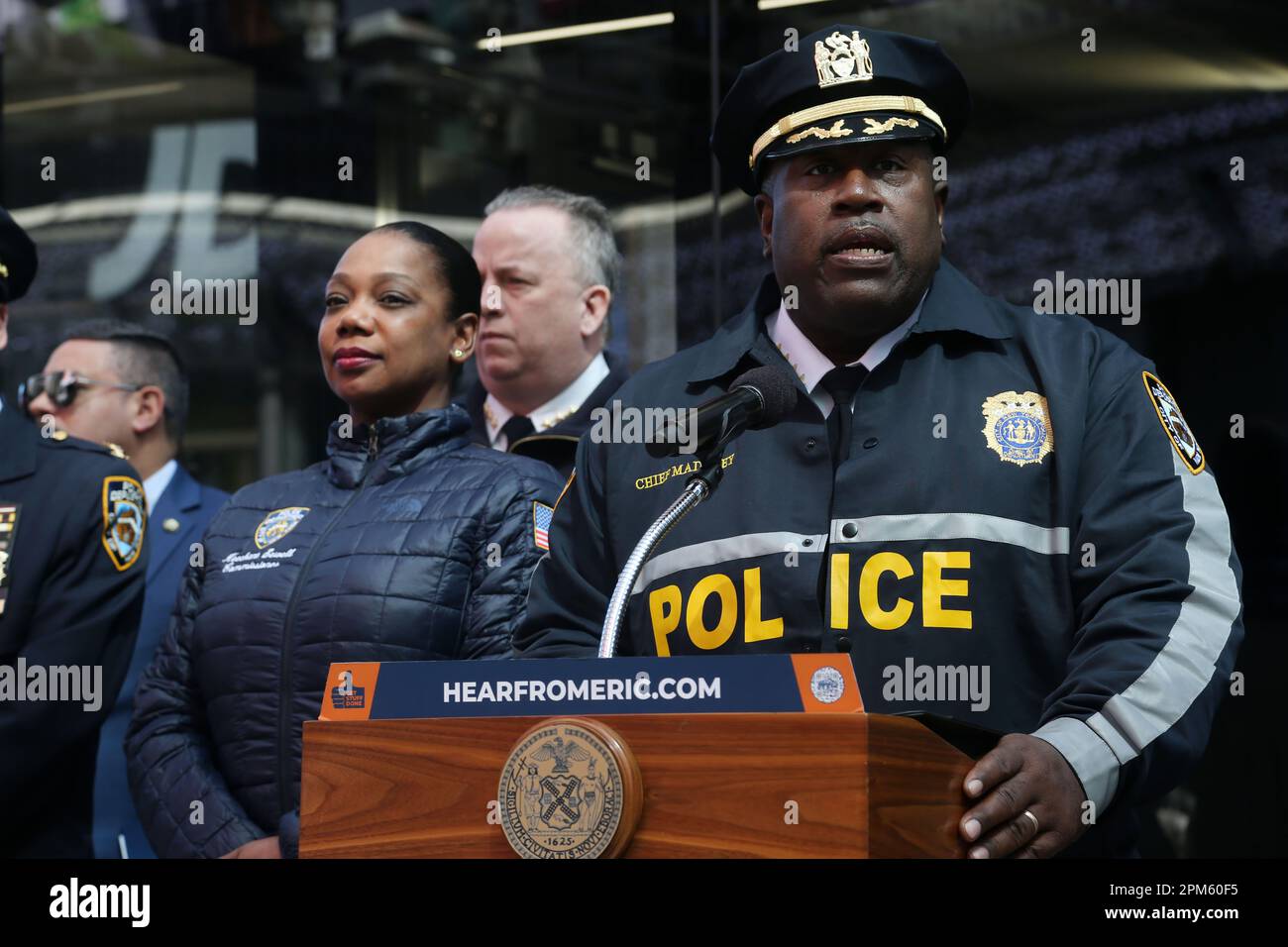NEW YORK, NY - April 11: New York City Mayor Eric Adams joins New York ...