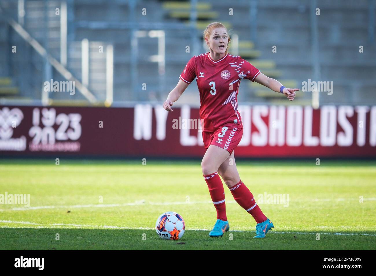Odense, Denmark. 11th Apr, 2023. Stine Ballisager (3) of Denmark seen ...