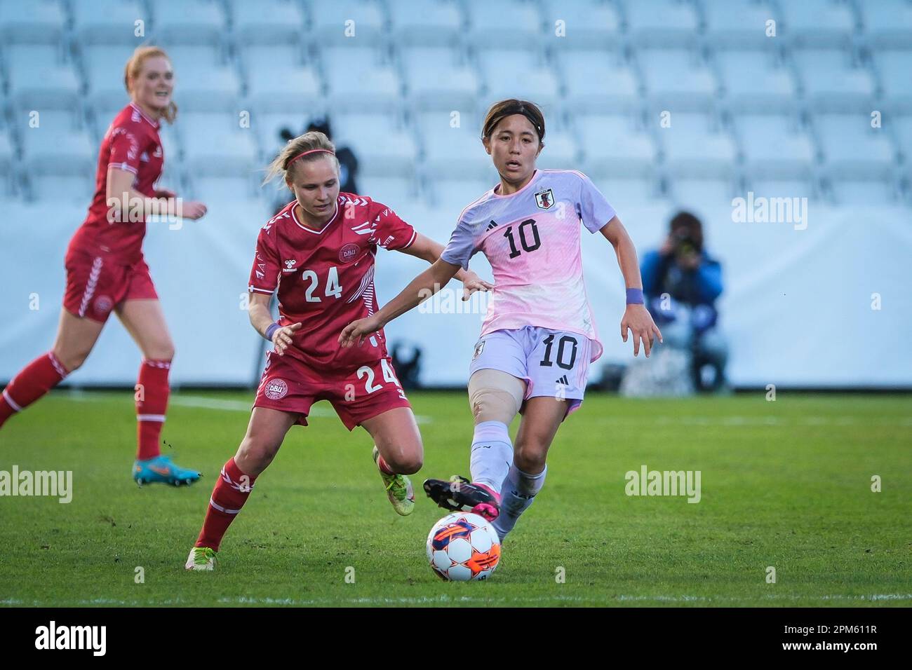 Odense, Denmark. 11th Apr, 2023. Mana Iwabuchi (10) of Japan and ...