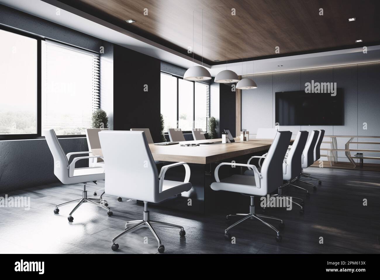 Modern conference room hight resolution Stock Photo - Alamy