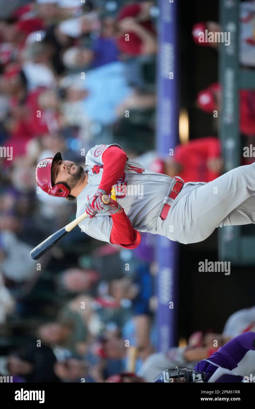St. Louis Cardinals right fielder Alec Burleson (41) in the first ...