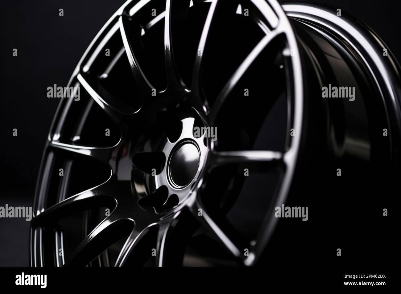 black beautiful sports alloy wheels on black background Stock Photo - Alamy