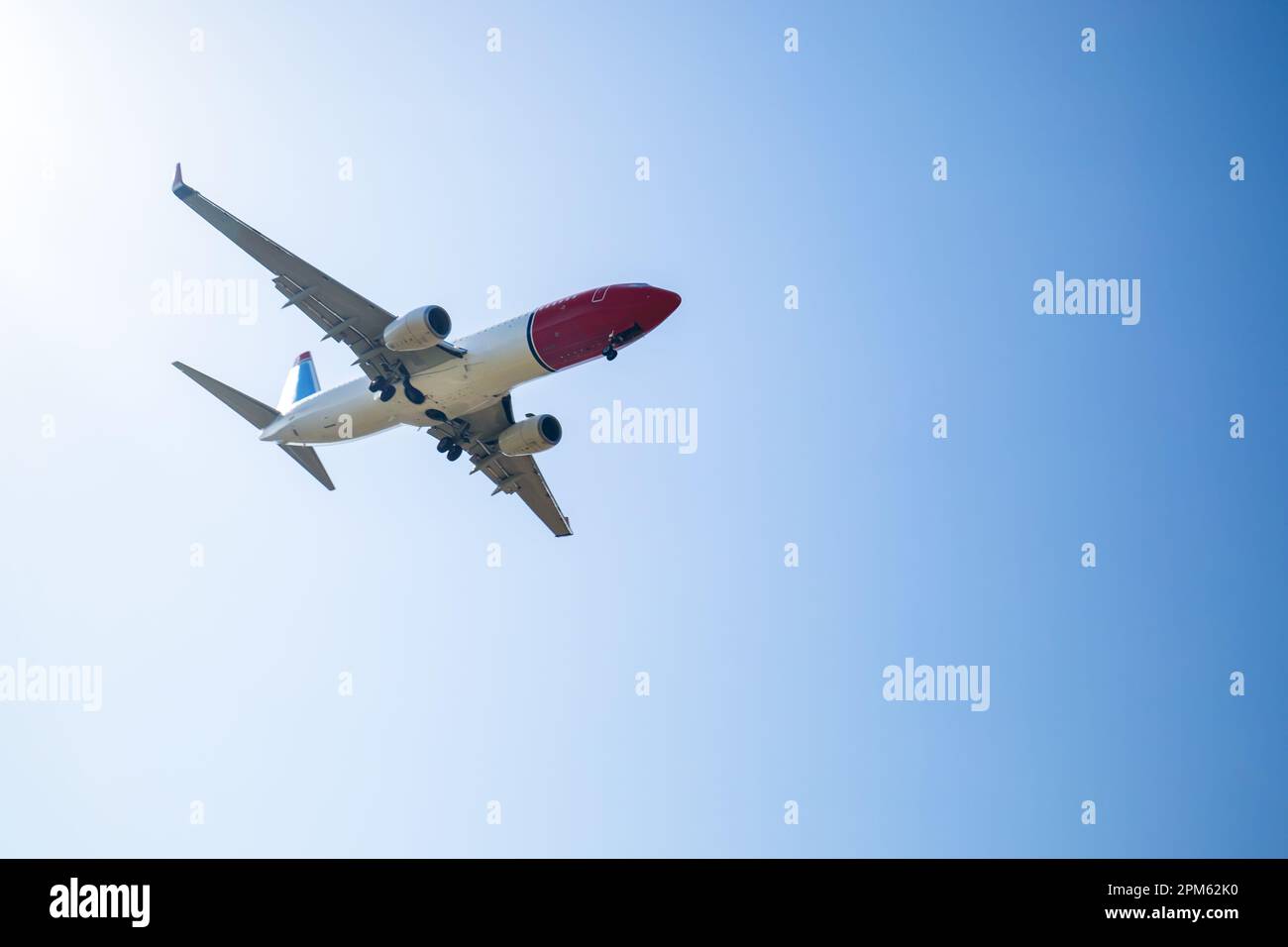 Landing preparation of a commercial aircraft Stock Photo - Alamy