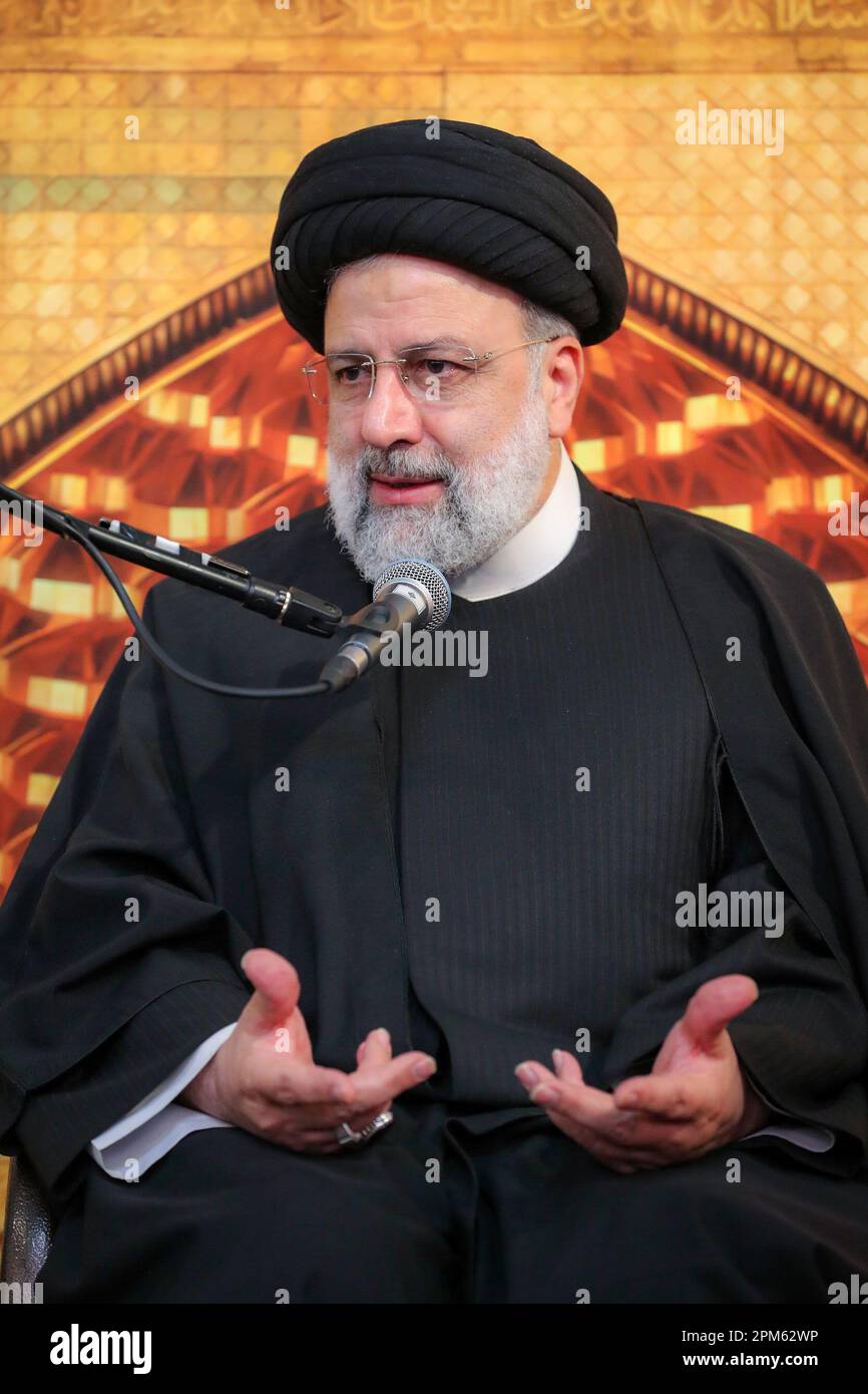 April 10, 2023, Tehran, Tehran, Iran: Iranian President, EBRAHIM RAISI ...