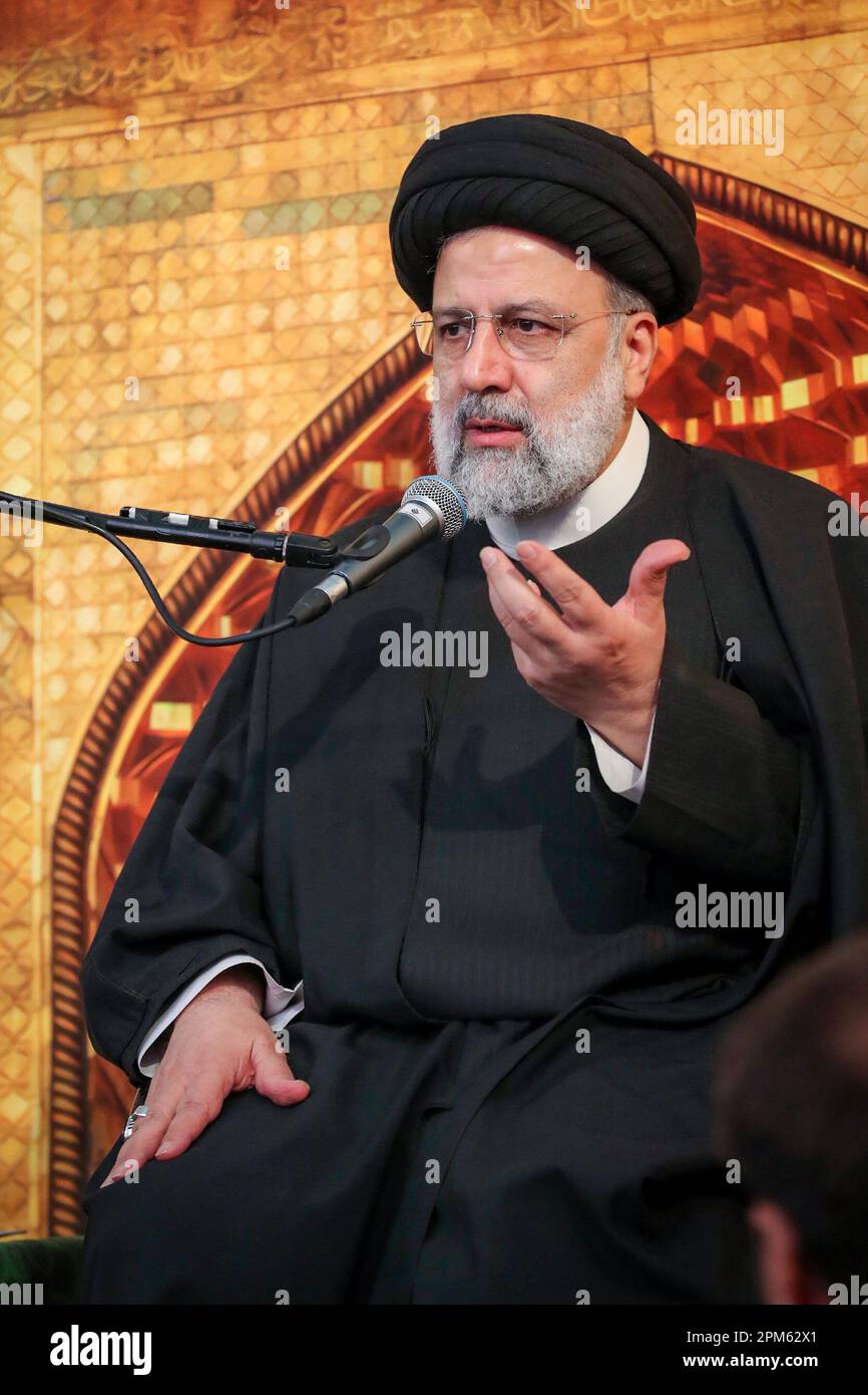 April 10, 2023, Tehran, Tehran, Iran: Iranian President, EBRAHIM RAISI ...