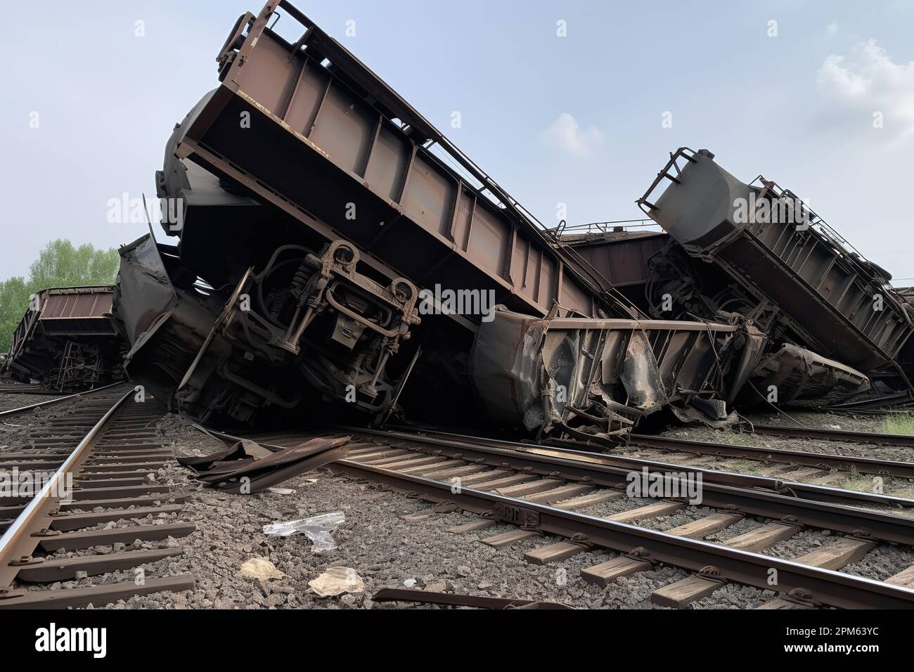 Train crash scene hi-res stock photography and images - Alamy