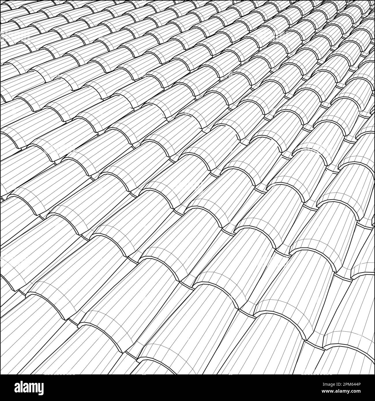 Tile Roof Vector. Illustration Isolated On White Background. A Vector Illustration Of Roof Tile ...