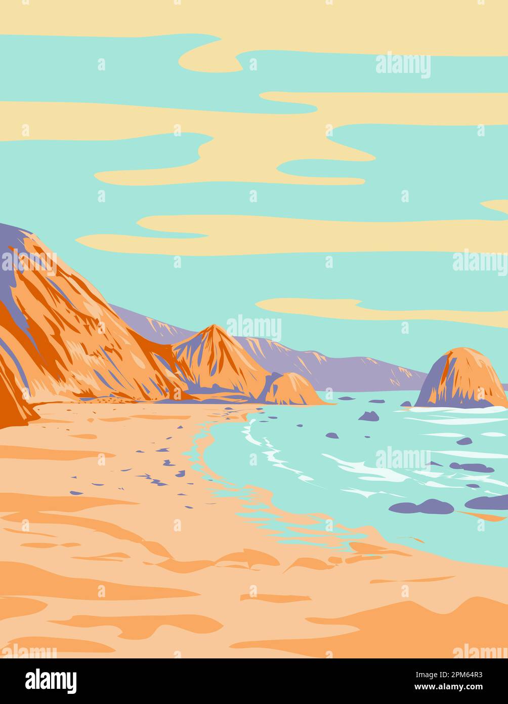 WPA poster art of Point Reyes National Seashore located on Point Reyes ...