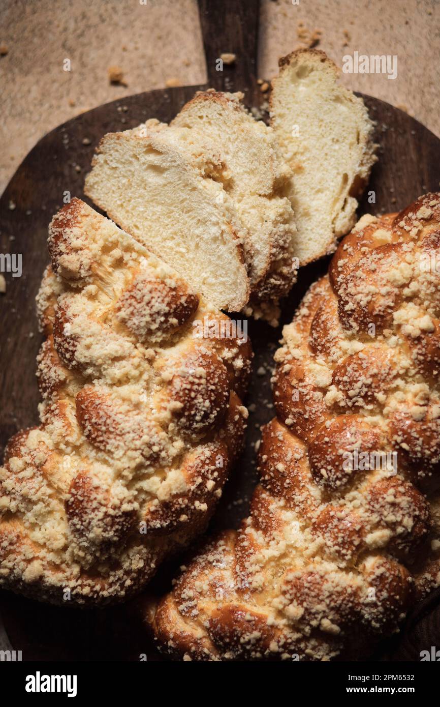 Fresh homemade challah bread in a kitchen Stock Photo - Alamy