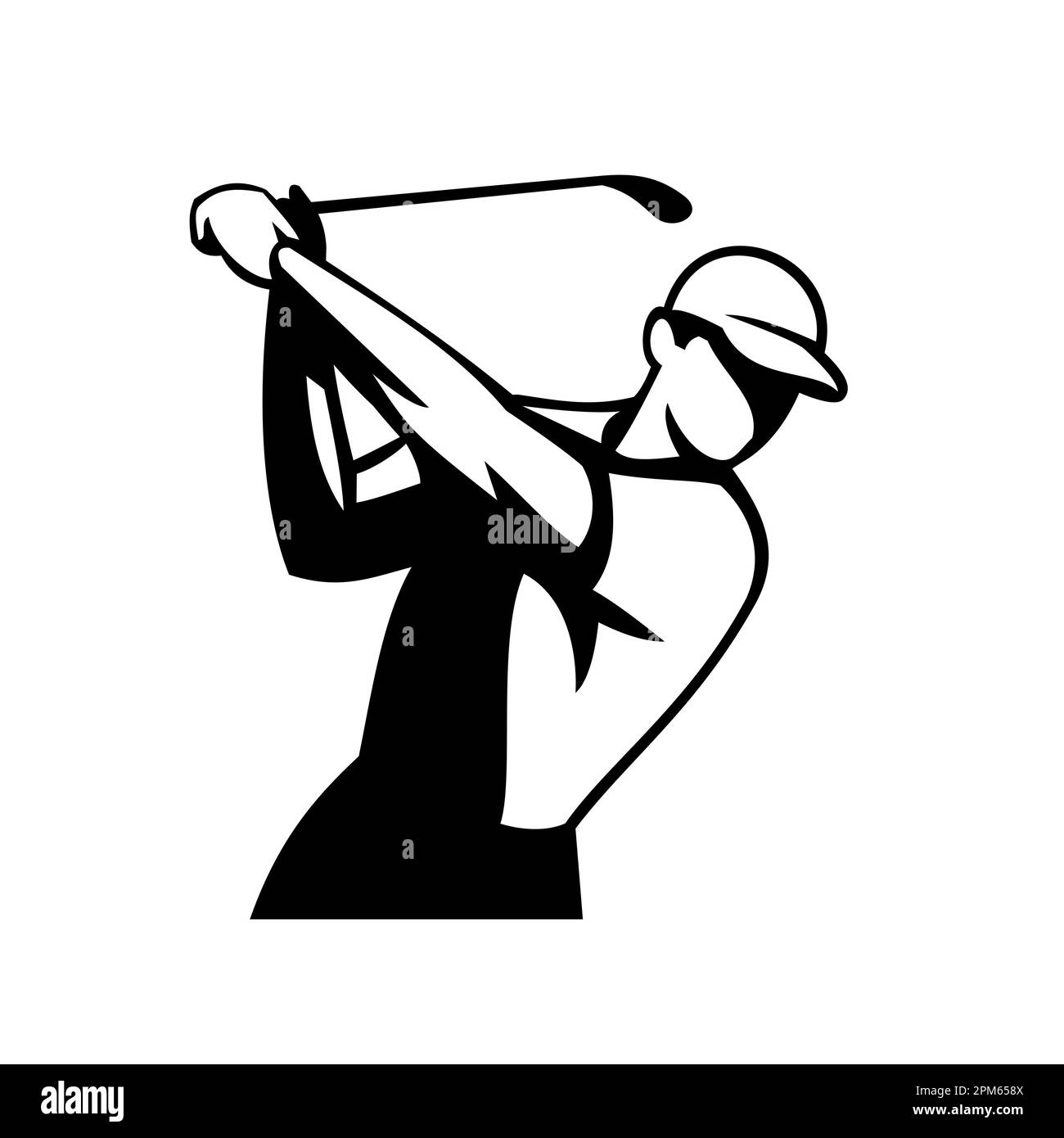 A male golfer swinging Cut Out Stock Images & Pictures - Alamy
