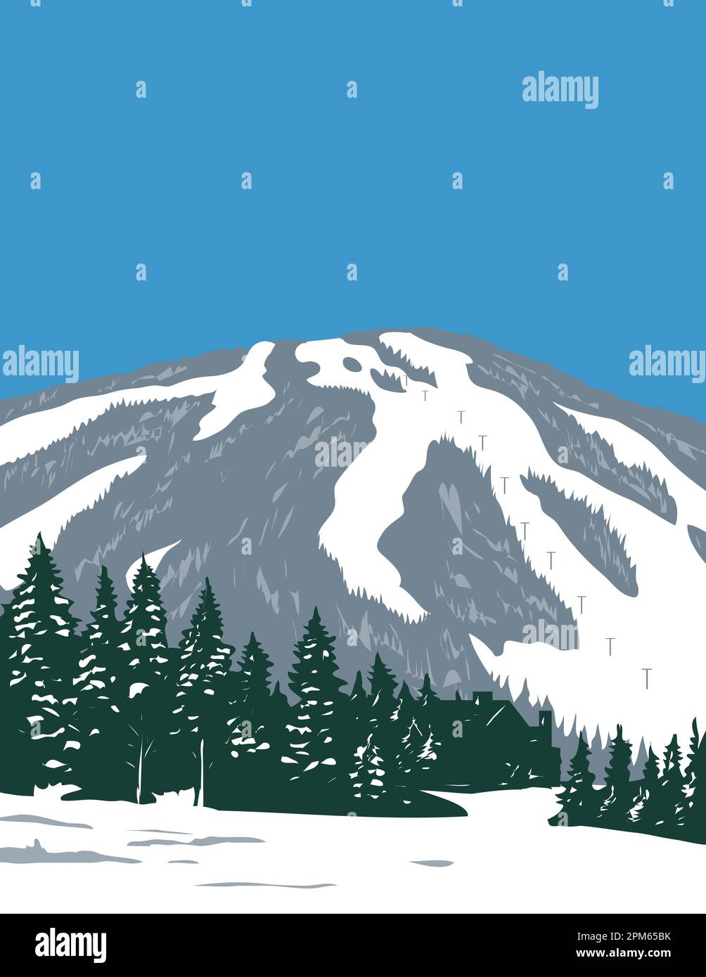 Vintage ski poster hi-res stock photography and images - Alamy