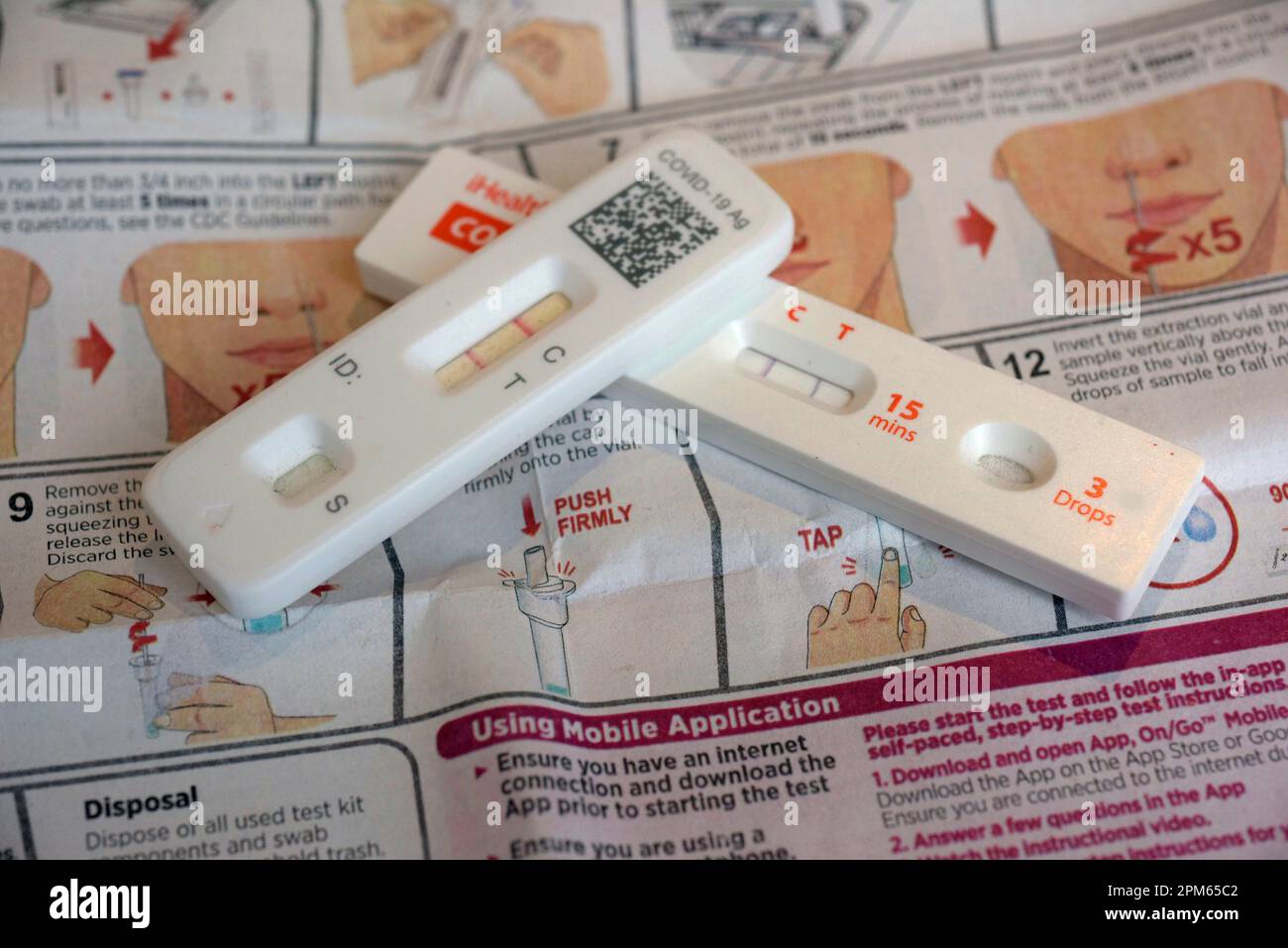 COVID-19 antigen home tests indicating a positive result are ...