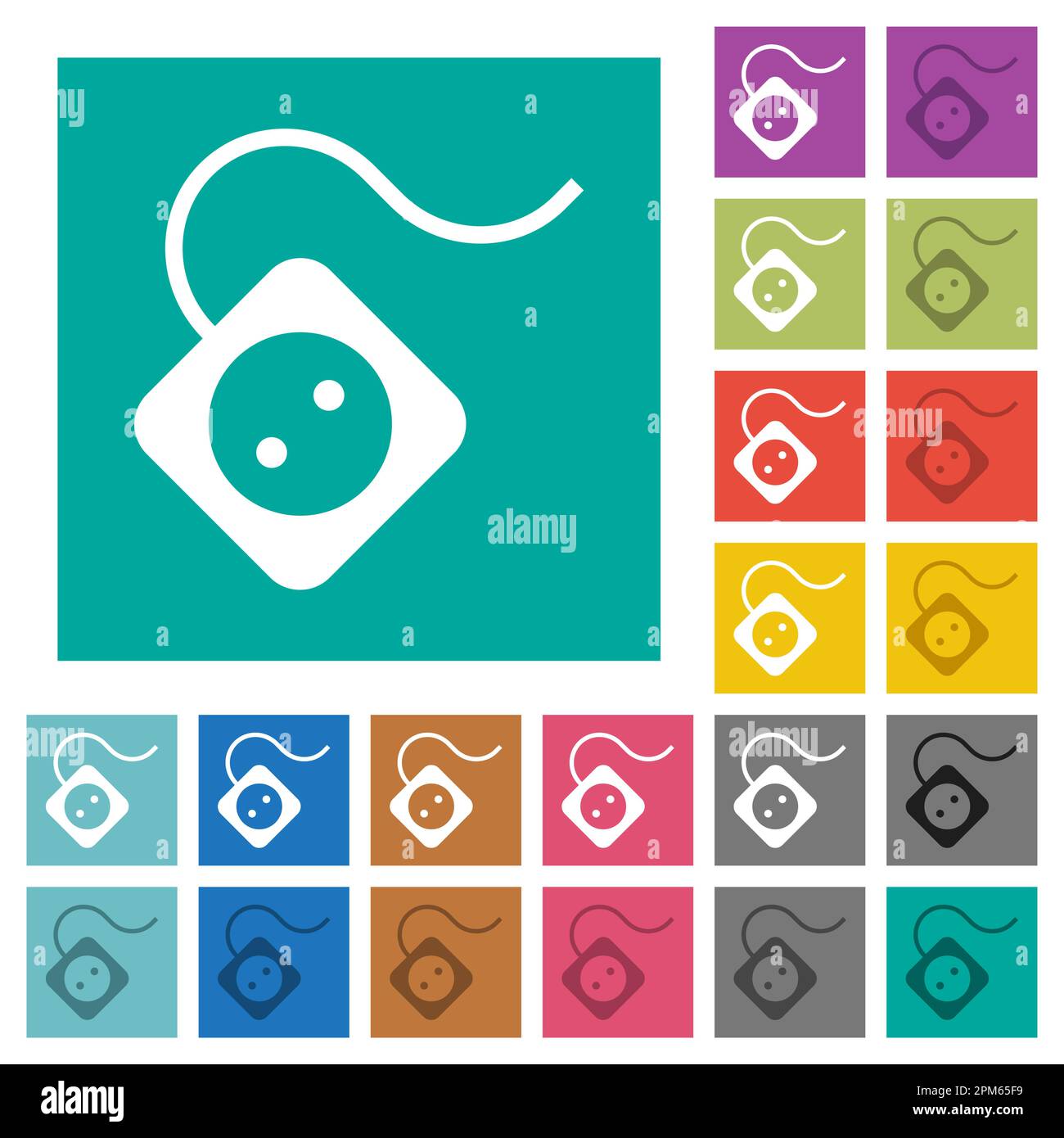 Portable electrical outlet with one socket and cord solid multi colored ...