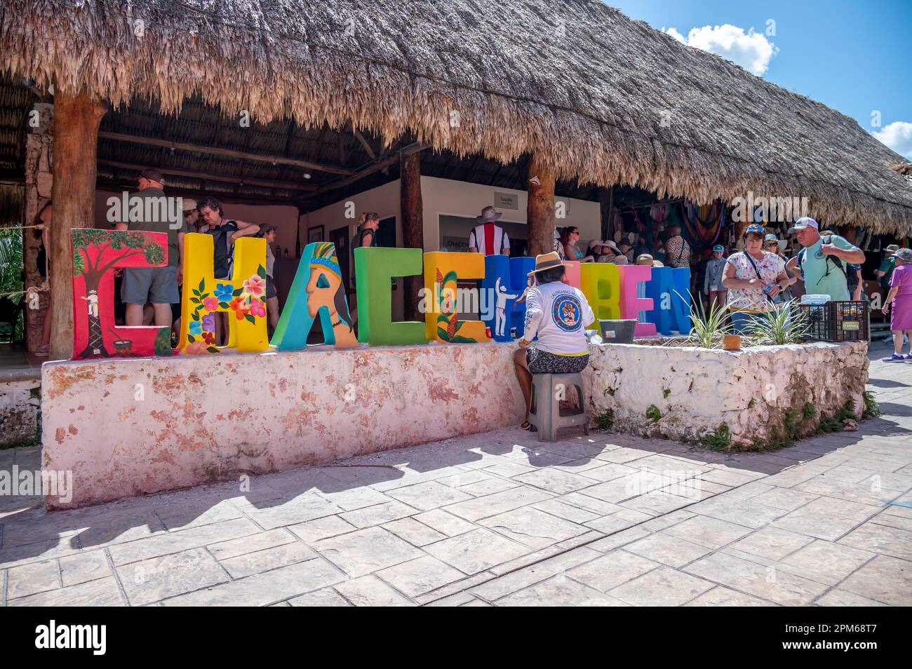 Costa Maya, Mexico - March 29, 2023: Tourist Center at the ancient ...