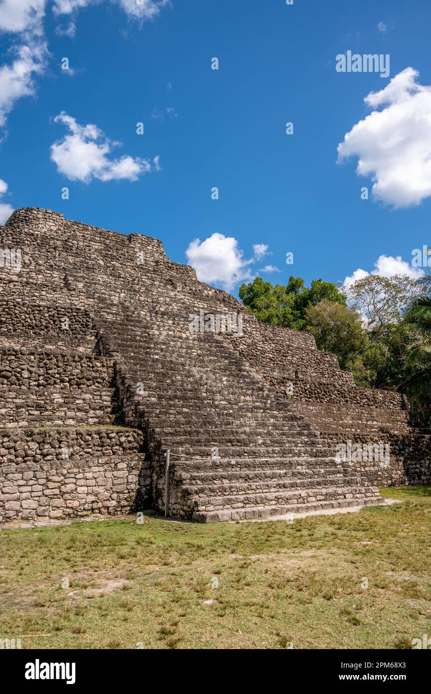 Ancient mayan ruins of Chacchoben in the jungle near the cruise ...
