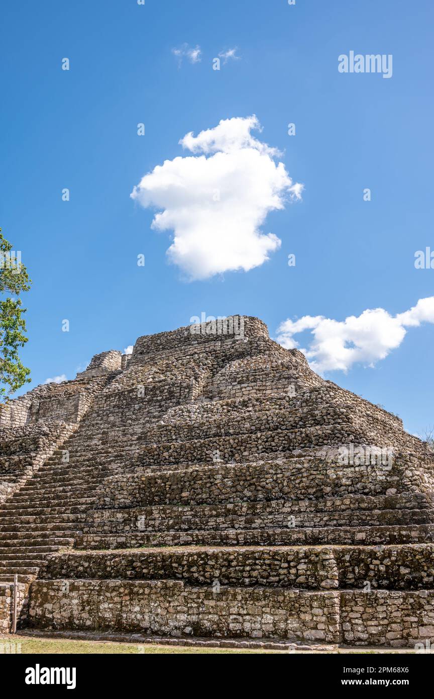 Ancient mayan ruins of Chacchoben in the jungle near the cruise ...