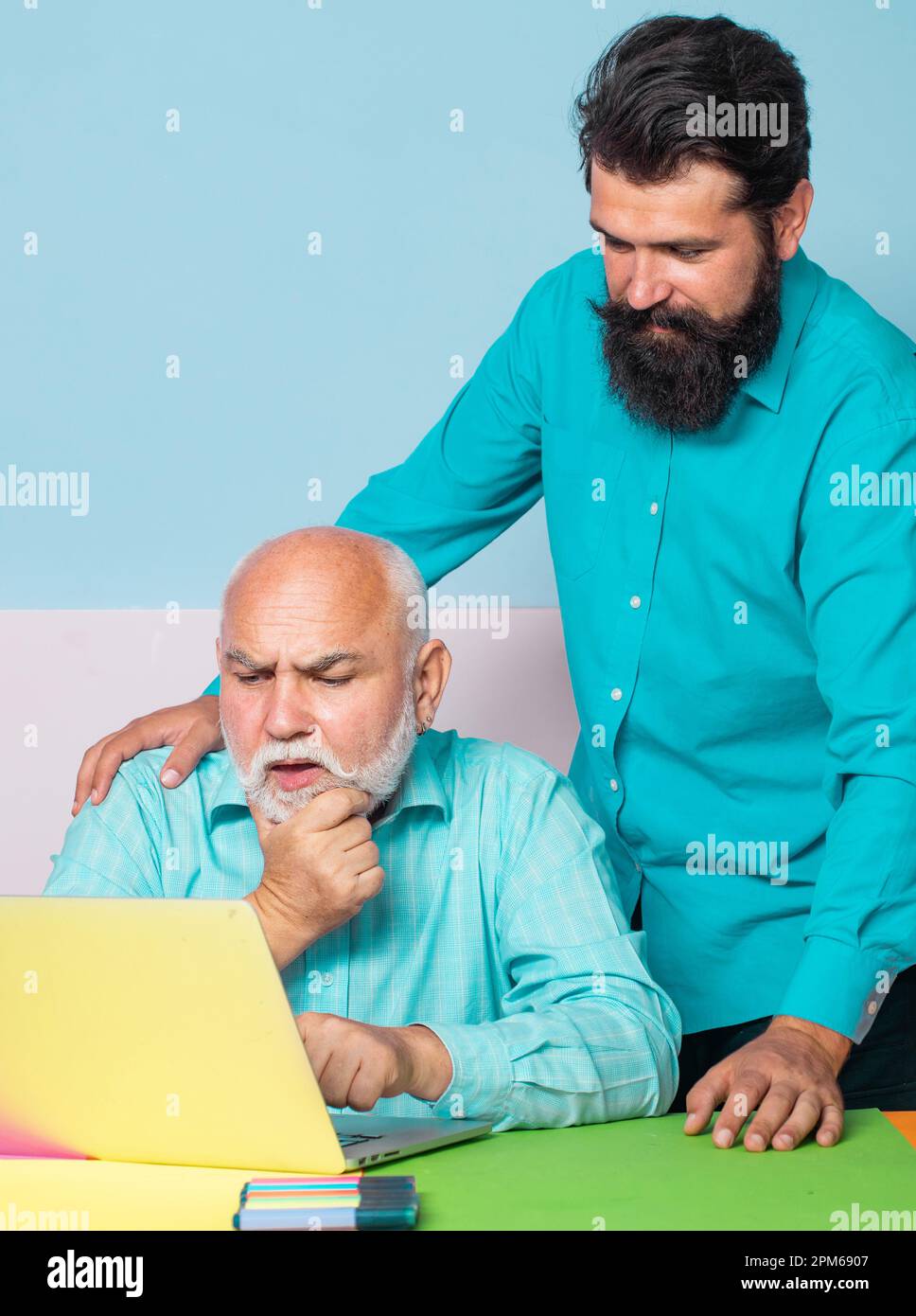 Father grandfather son after school hi-res stock photography and images ...
