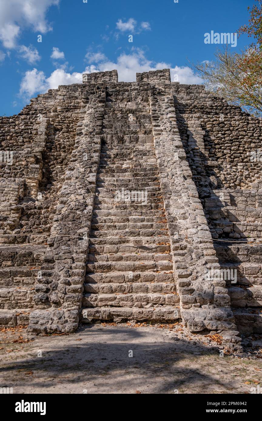 Ancient mayan ruins of Chacchoben in the jungle near the cruise ...