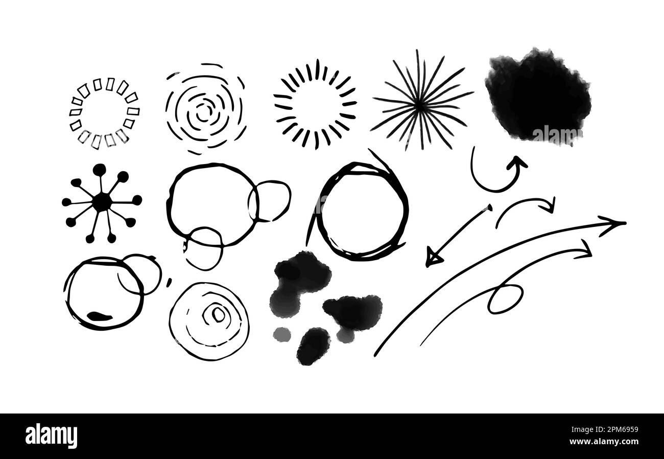Set of hand drawn graphic elements Stock Vector Image & Art - Alamy