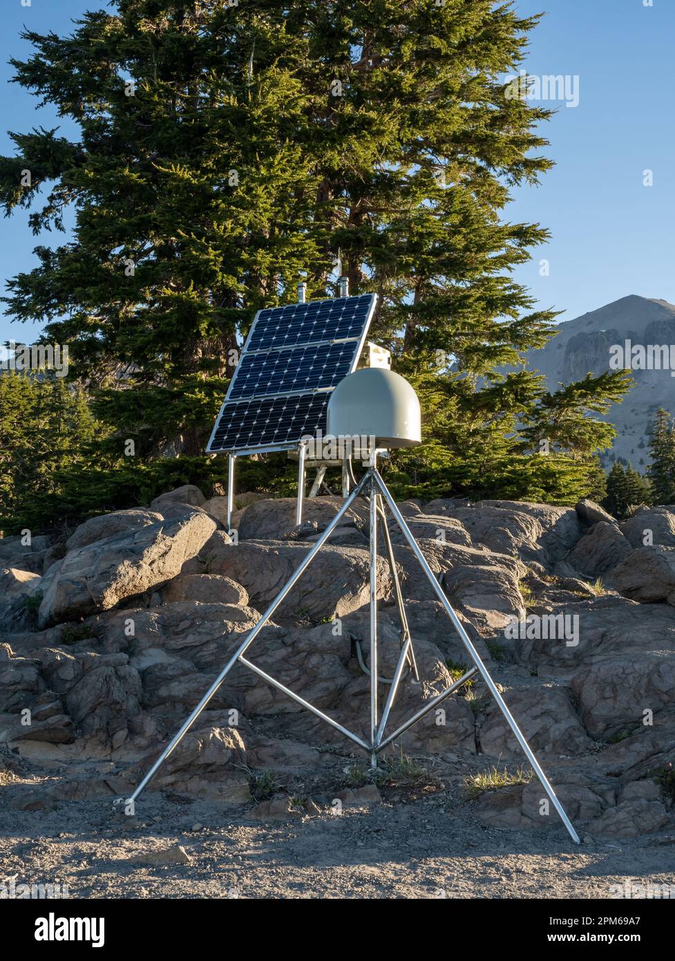 Earthquake Monitoring Equipment In Lassen Volcanic National Park Stock ...