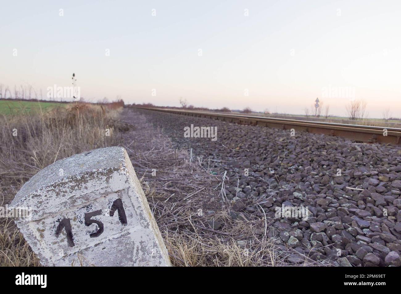 Railway milestone hi-res stock photography and images - Alamy