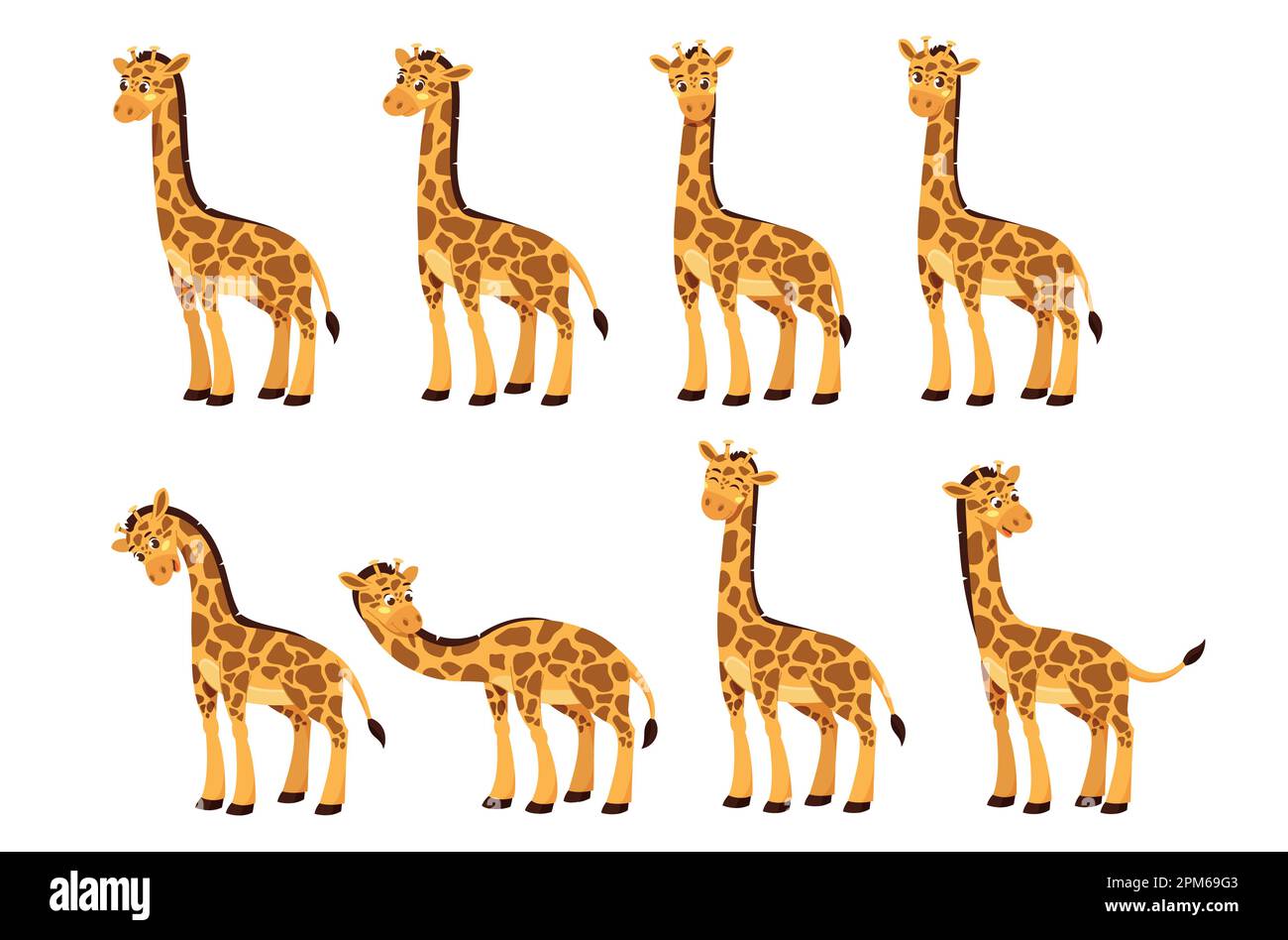 Giraffe sticker set Stock Vector Image & Art - Alamy