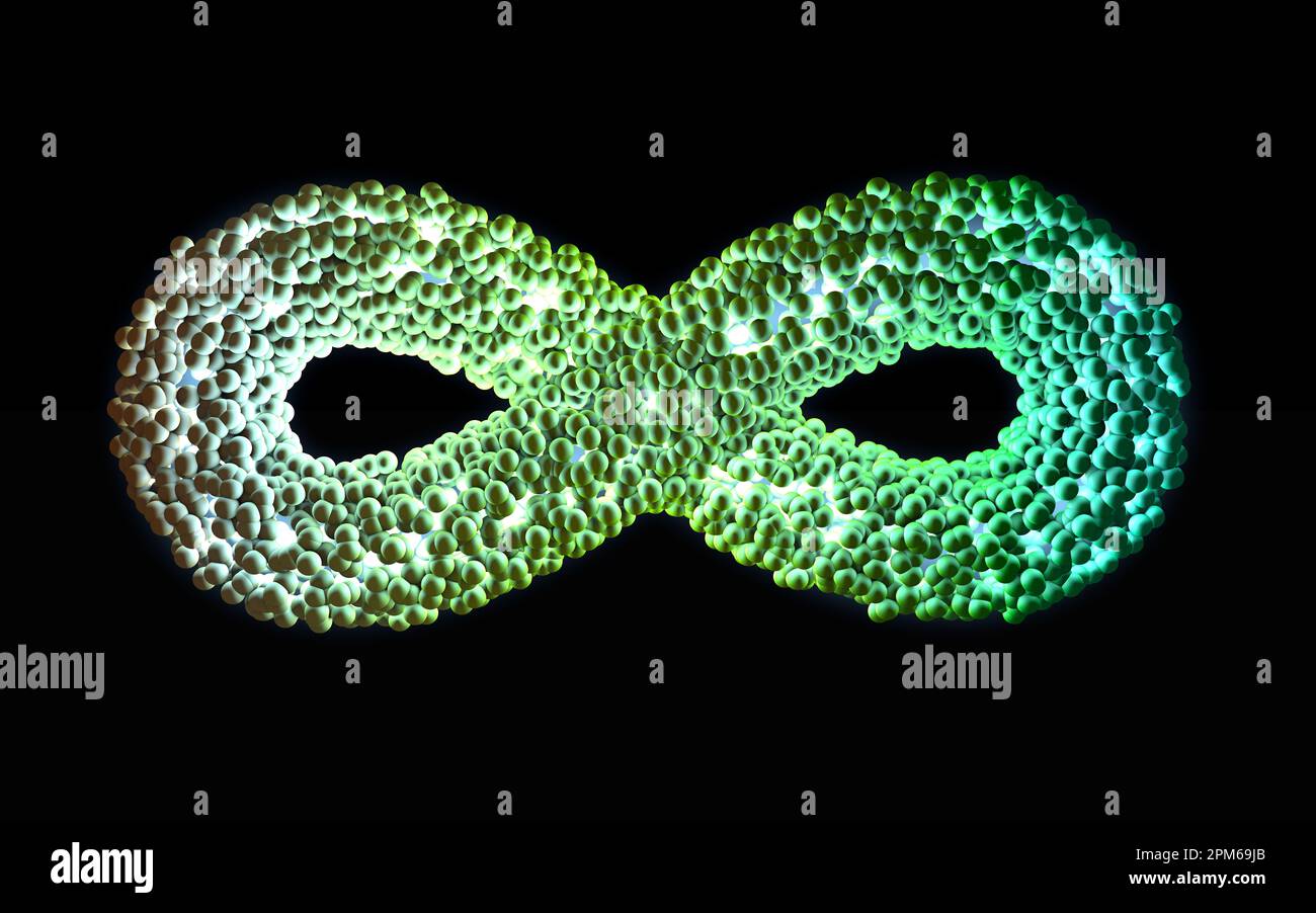 Detailed and colorful infinite or endless loop - 3d Illustration Stock ...