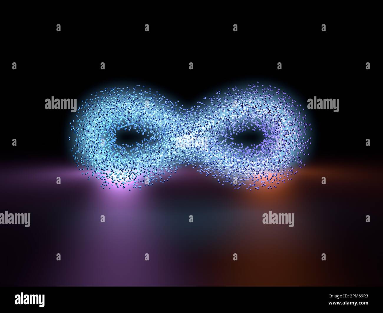 Detailed and colorful infinite or endless loop - 3d Illustration Stock ...