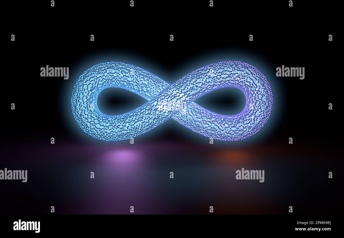 Detailed and colorful infinite or endless loop - 3d Illustration Stock ...
